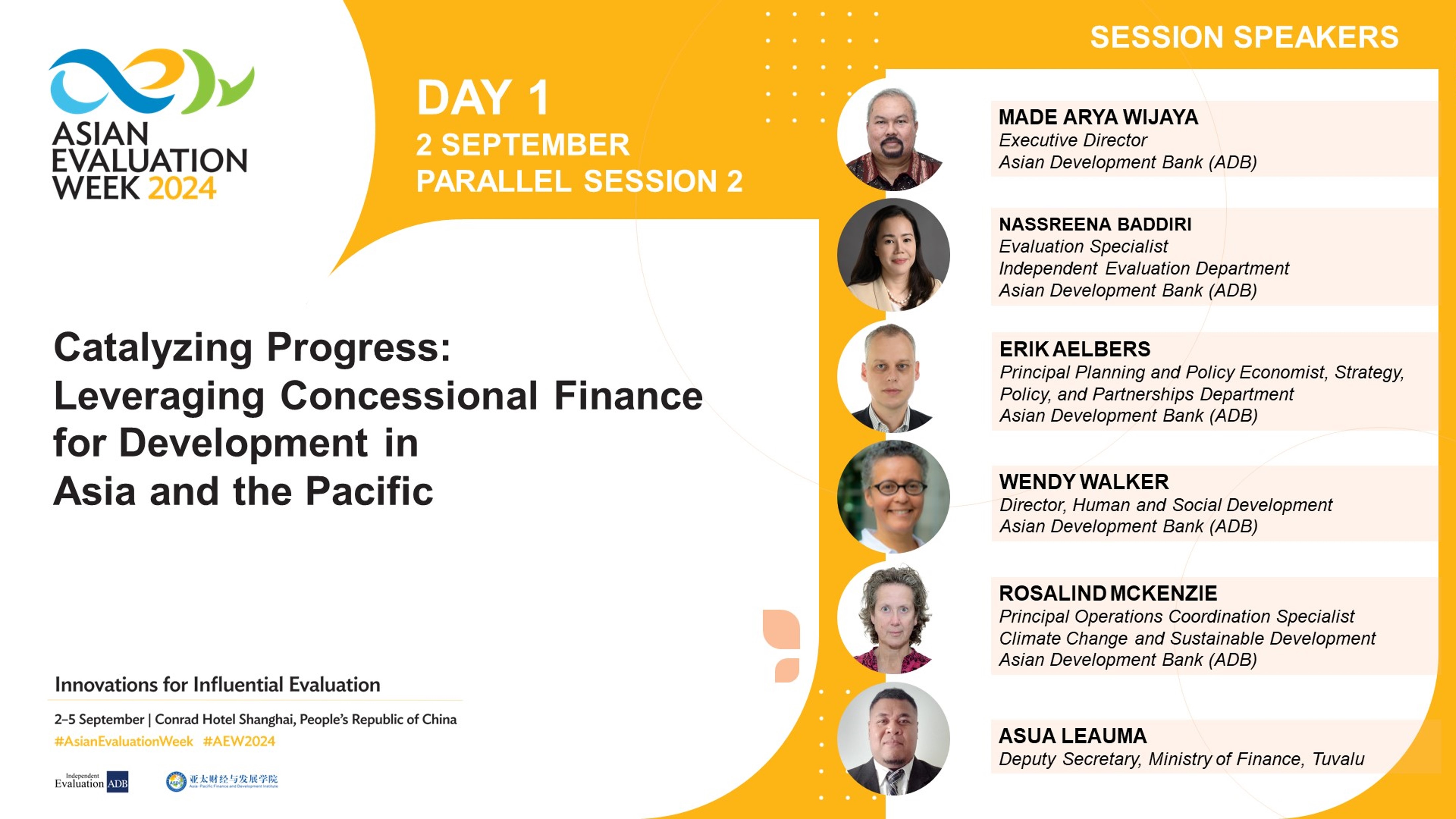 Parallel Session 2 - Catalyzing Progress: Leveraging Concessional Finance for Development in ...